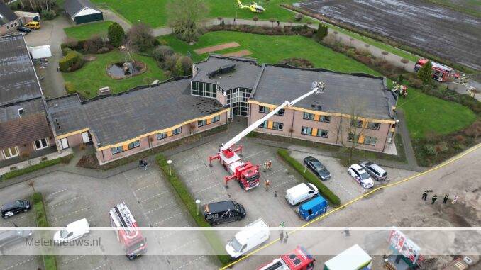 Opvang Oekraïners ontruimd na brand Steenwijk(Video)